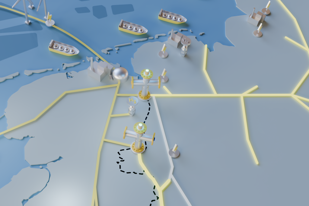 First stretch of hydrogen network filled with green hydrogen › Gasunie